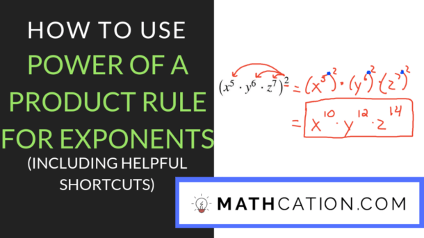 Power Of A Product Rule, Worksheet, And Examples