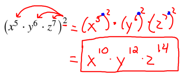 Power Of A Product Rule, Worksheet, And Examples