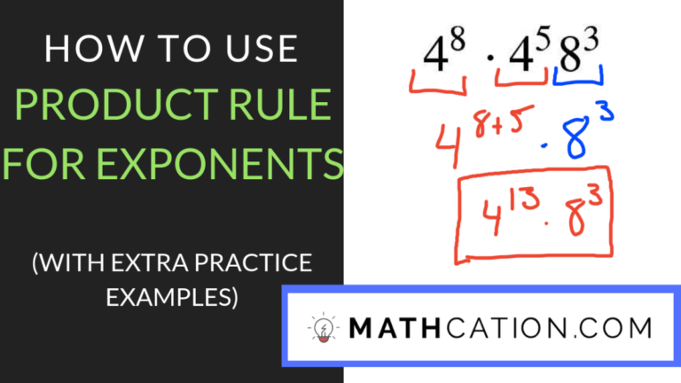 Product Rule For Exponents Worksheet, Definition, And Examples