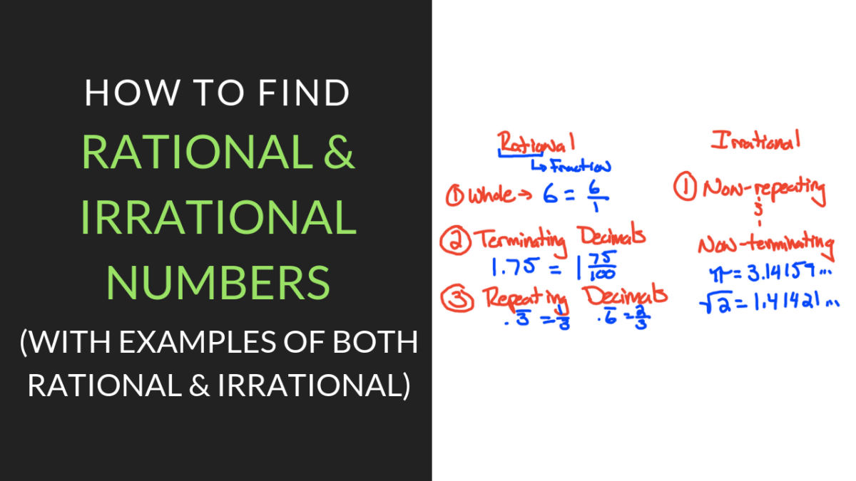 Rational And Irrational Numbers Worksheet Difference And Examples