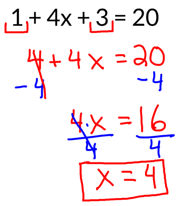 Multi Step Equations Worksheet, Examples, And Practice