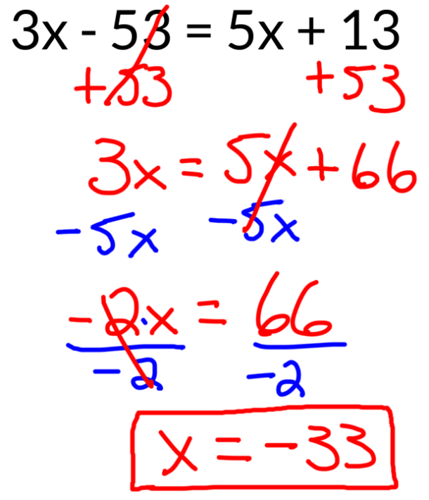 Equations With Variables On Both Sides Worksheet, Practice, And Examples
