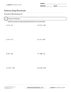 How To Subtract Decimals: Examples, Worksheet, And Definition