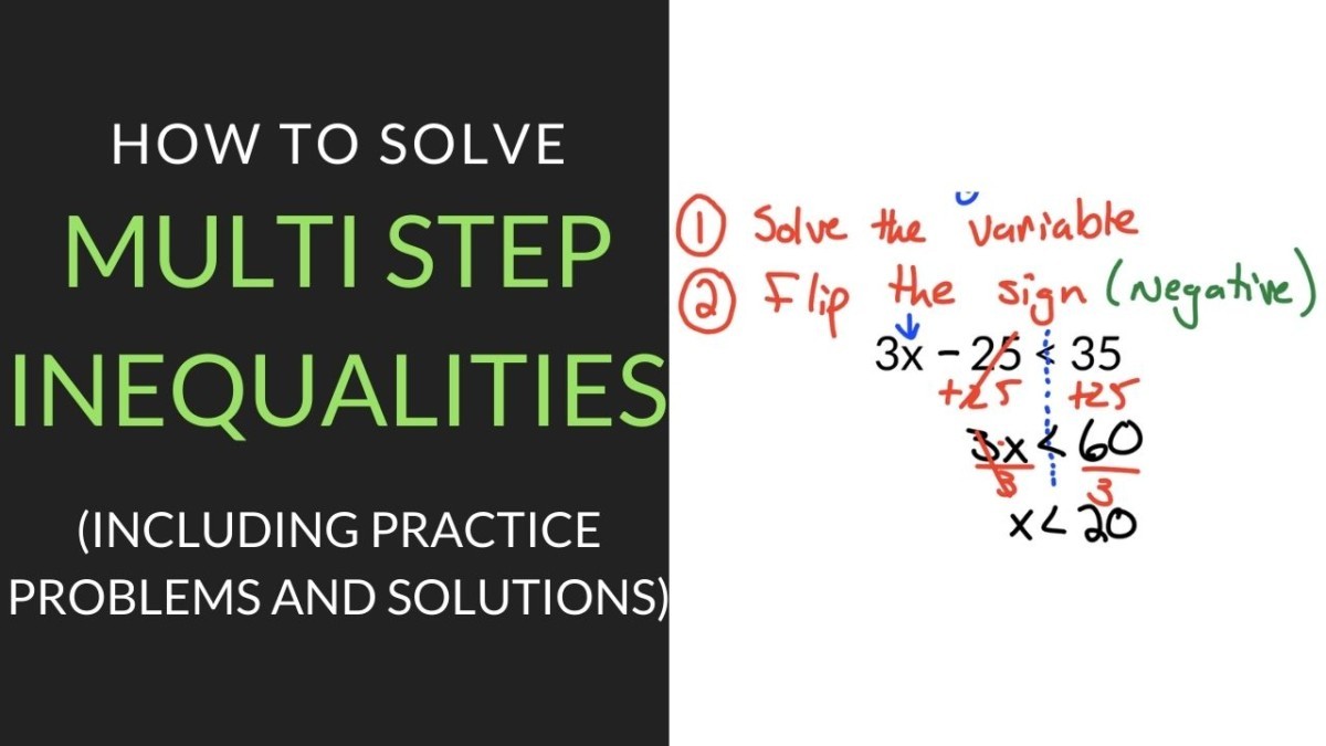 Multi Step Inequalities Worksheet Examples Practice